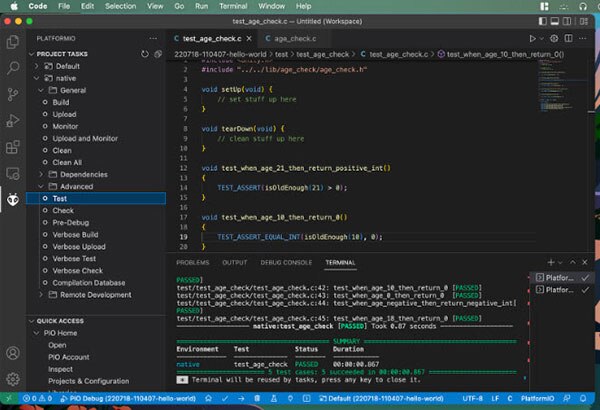 Increase the Quality of Embedded Projects Using PlatformIO